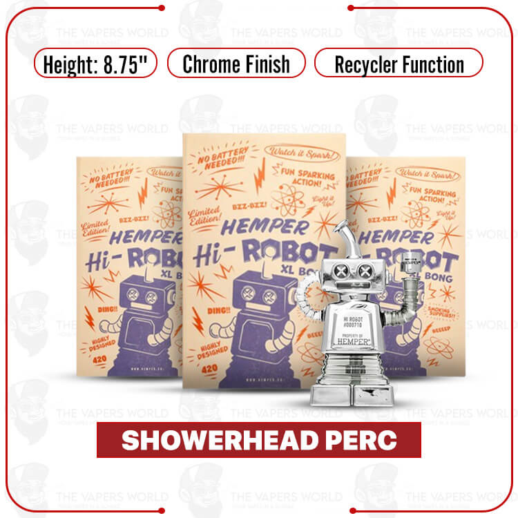 Hemper 8.75" Hi-Robot XL Recycler Bong - Vape Nebula